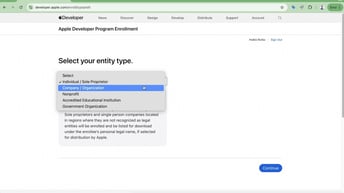 How to create an Apple Developer account for your organization