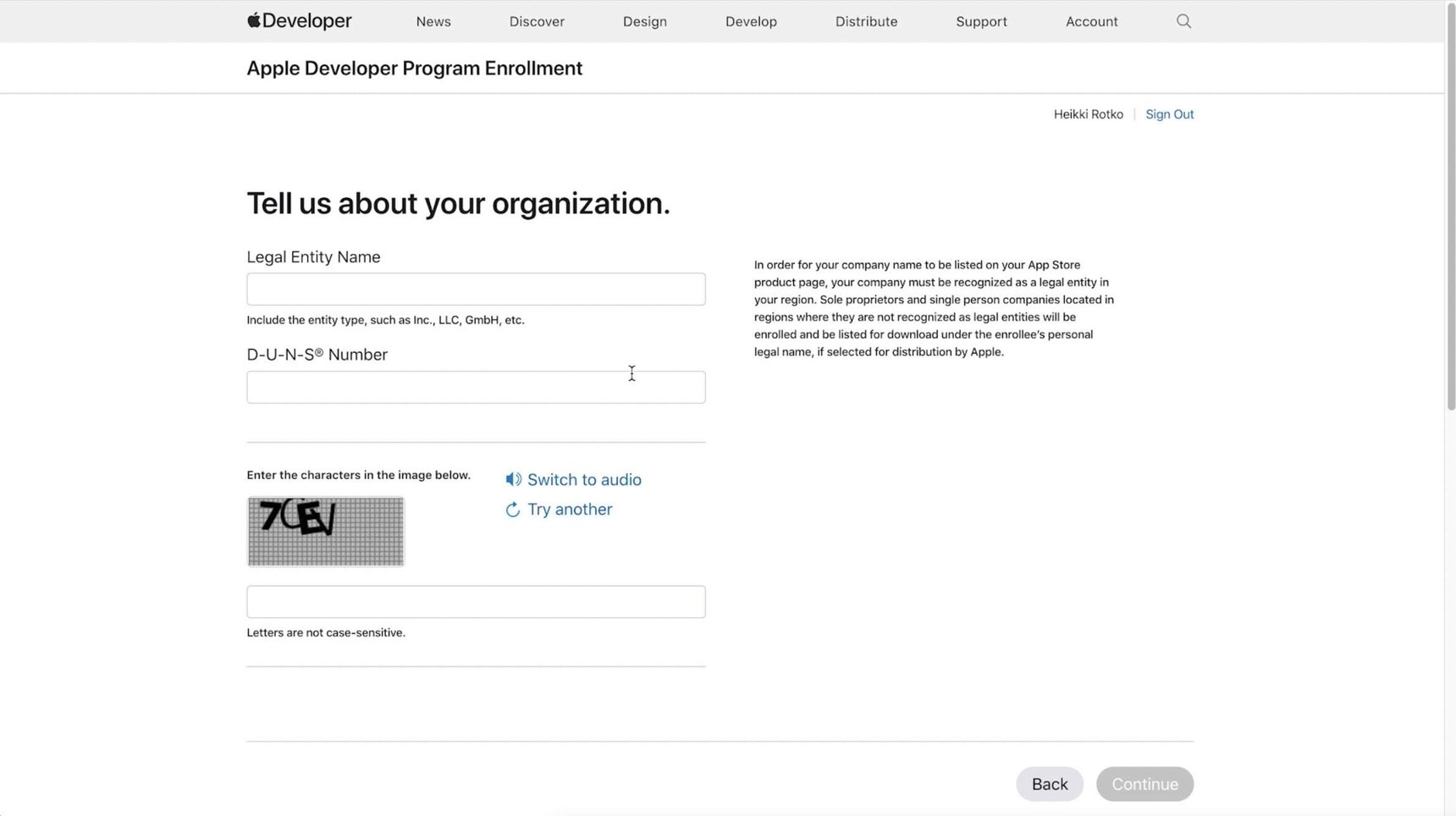 How to create an Apple Developer account for your organization