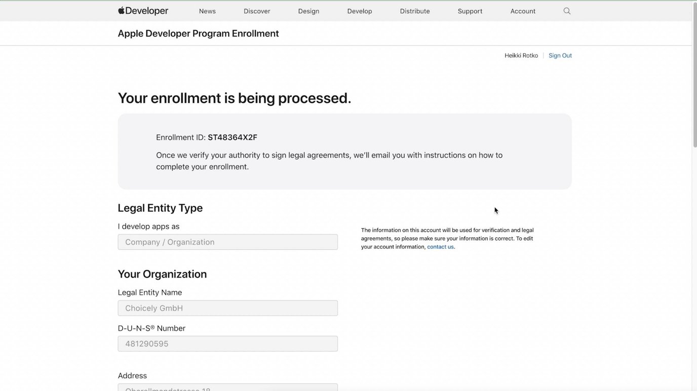 How to create an Apple Developer account for your organization