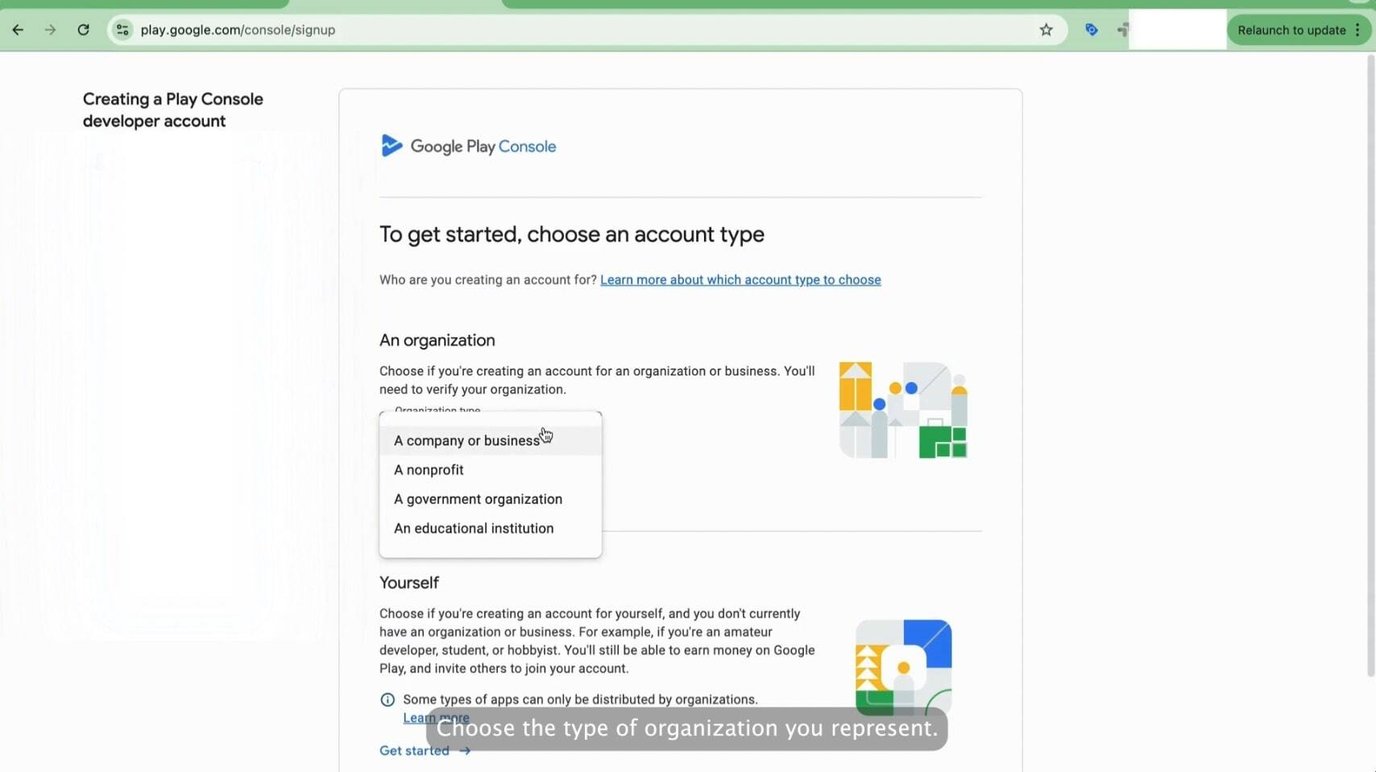 How to create a Google Play Developer cccount for your organization