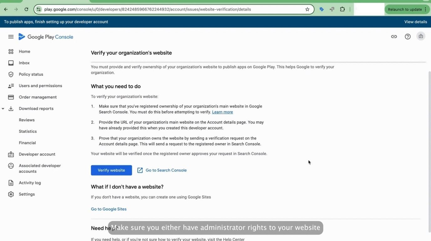 How to create a Google Play Developer cccount for your organization